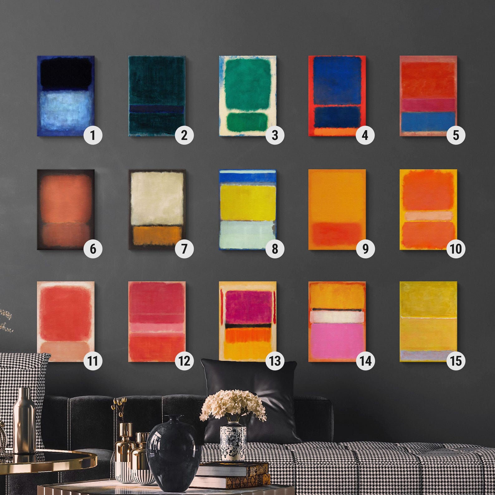 Custom Mark Rothko Wall Art Set of Three - Abstract Canvas Prints - Etsy