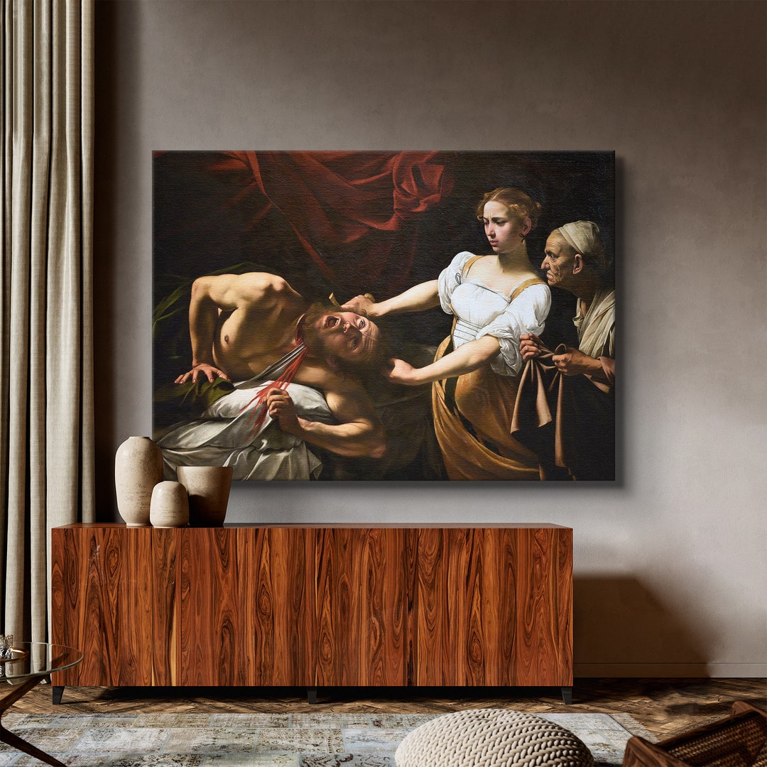 Caravaggio Judith Beheading Holofernes Canvas/poster Art Reproduction ...