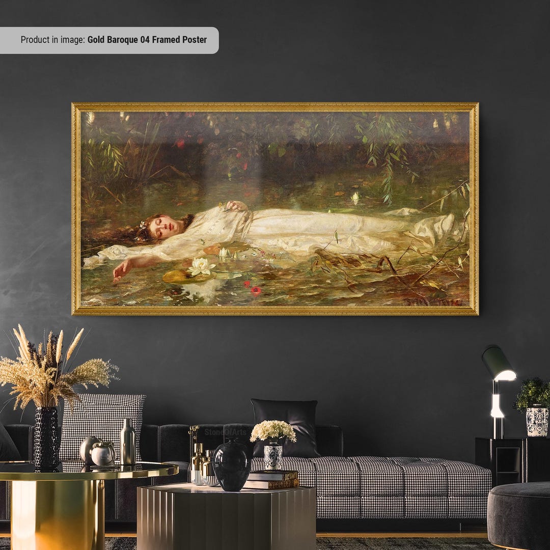 Ophelia Canvas Print, Friedrich Heyser Romanticism (framed or Unframed ...