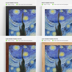 Vincent Van Gogh the Starry Night Canvas/poster Art Reproduction ...