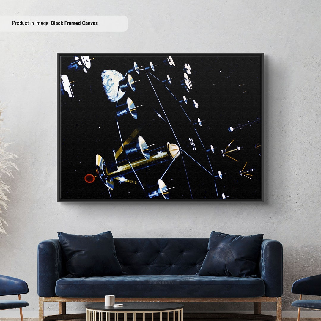 NASA O Neill Cylinder V Canvas/poster Art, Science Fiction Wall Art ...