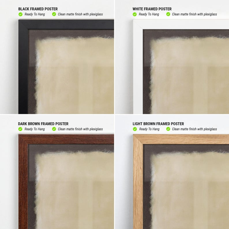Mark Rothko No 7 Art Reproduction, Abstract Expressionism, Framed ...