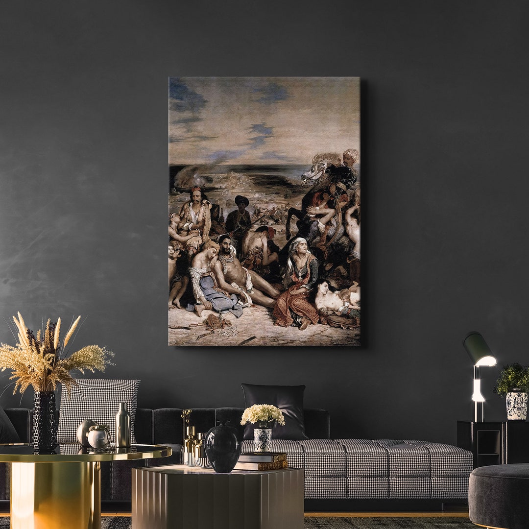 Eugène Delacroix the Massacre at Chios Canvas/poster Art Reproduction ...