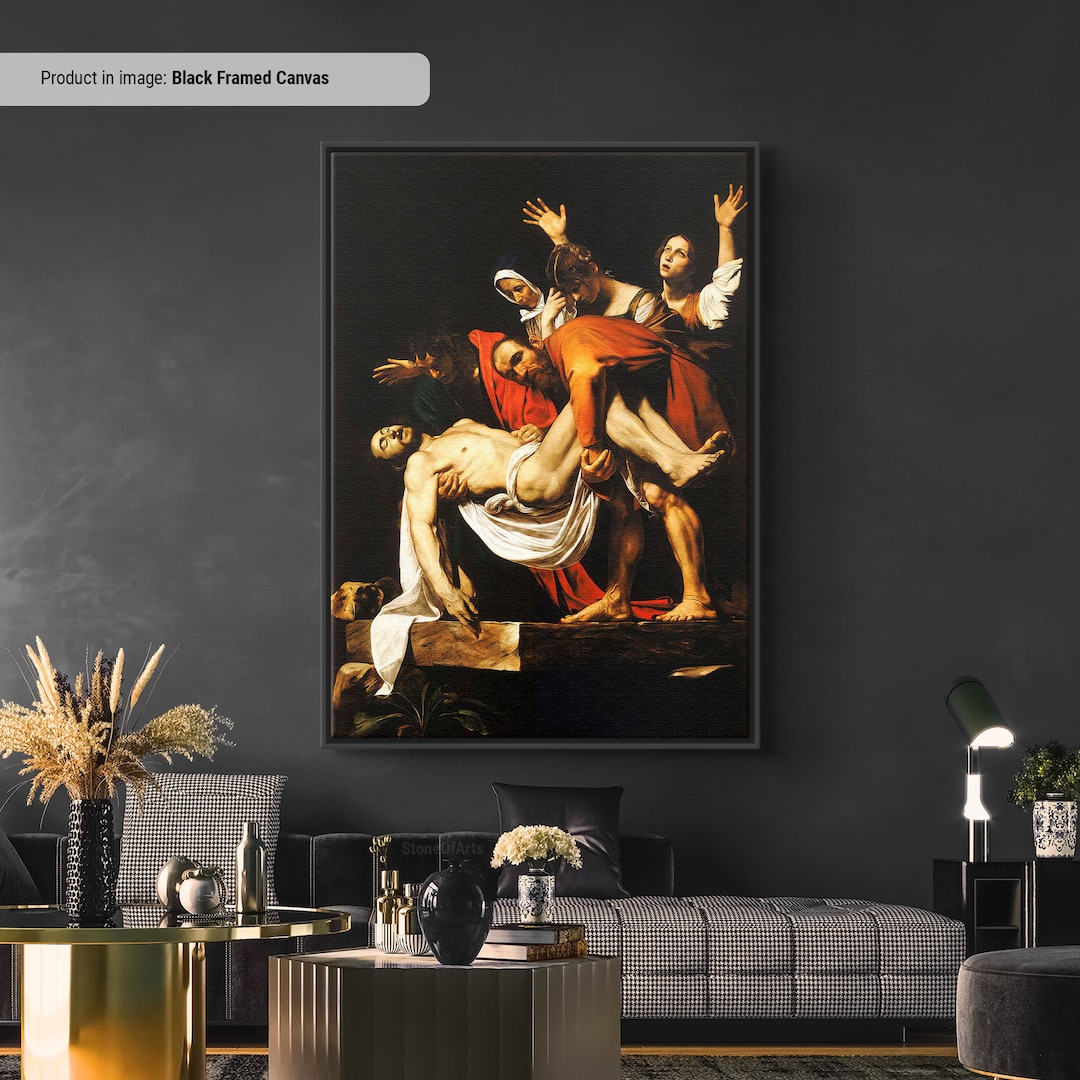 Caravaggio the Entombment of Christ Canvas/poster Art Reproduction ...