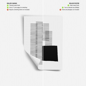 Abstract Shapes Black and White Canvas/poster Set of 4, Minimalist Wall ...