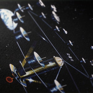 NASA O Neill Cylinder V Canvas/poster Art, Science Fiction Wall Art ...