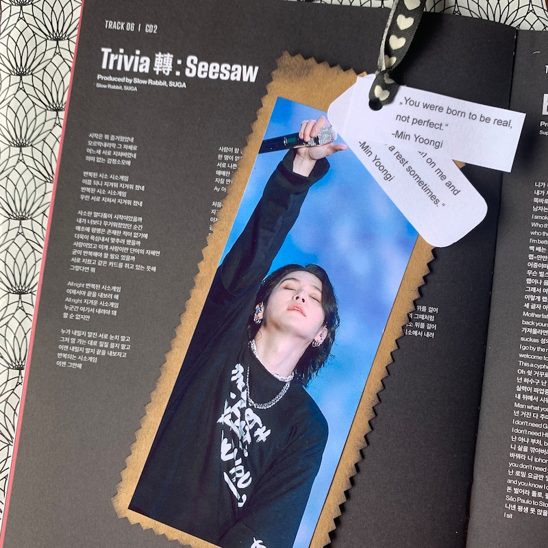 Bts Art Bookmark - Etsy UK