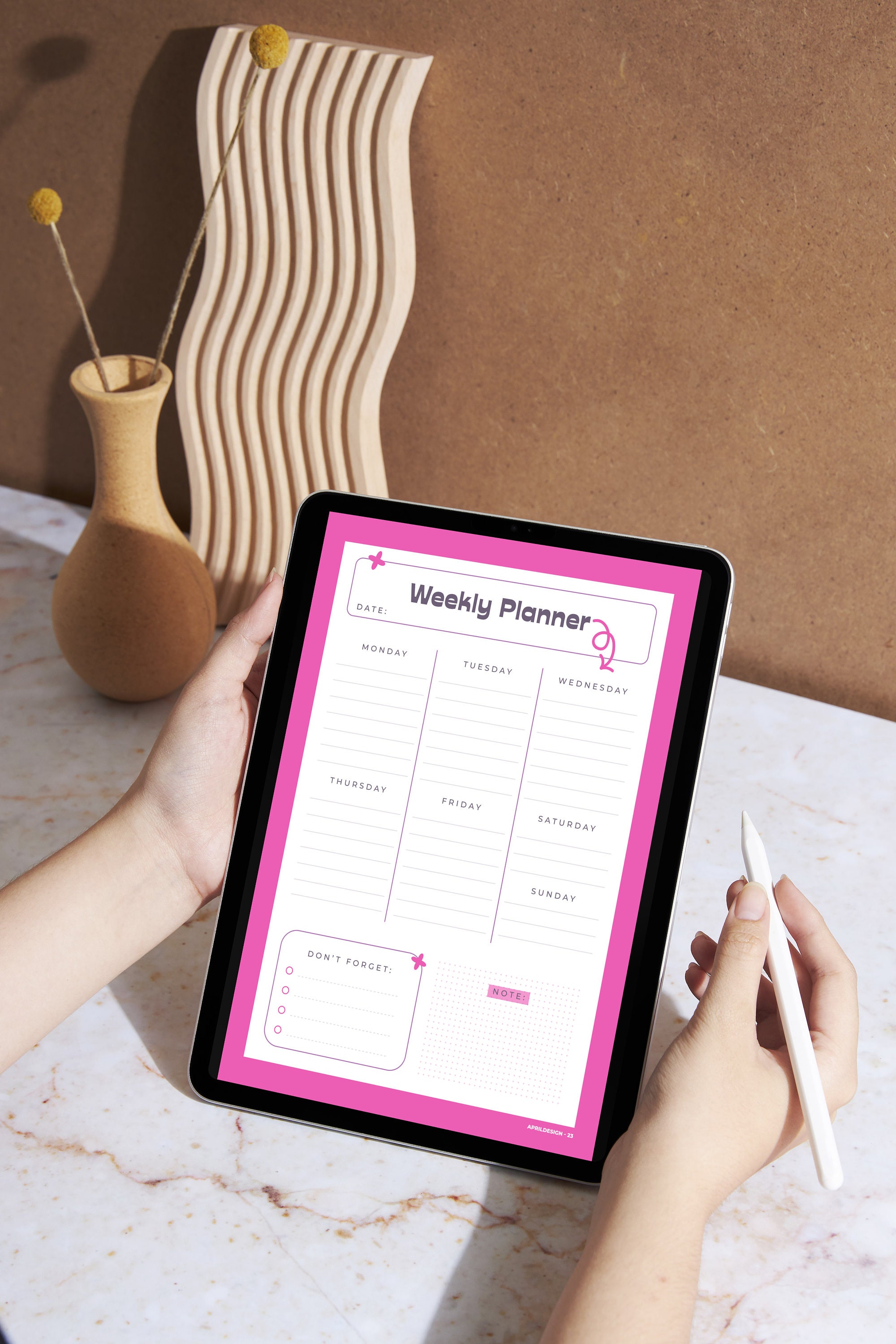 Weekly Planner Printable , Weekly Organizer Journal, Weekly Agenda ...