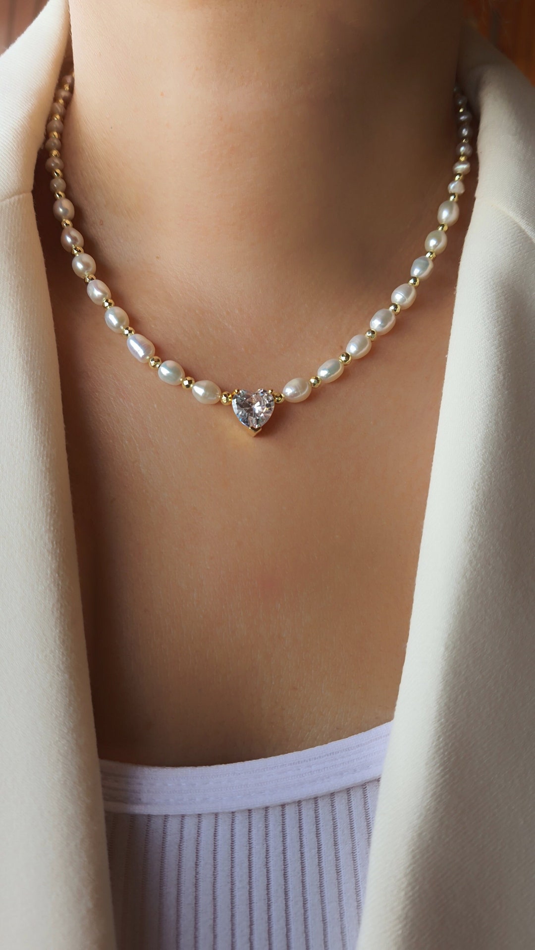 Pearl Necklace, White Pearl Necklace, Bestseller Jewellery - Etsy