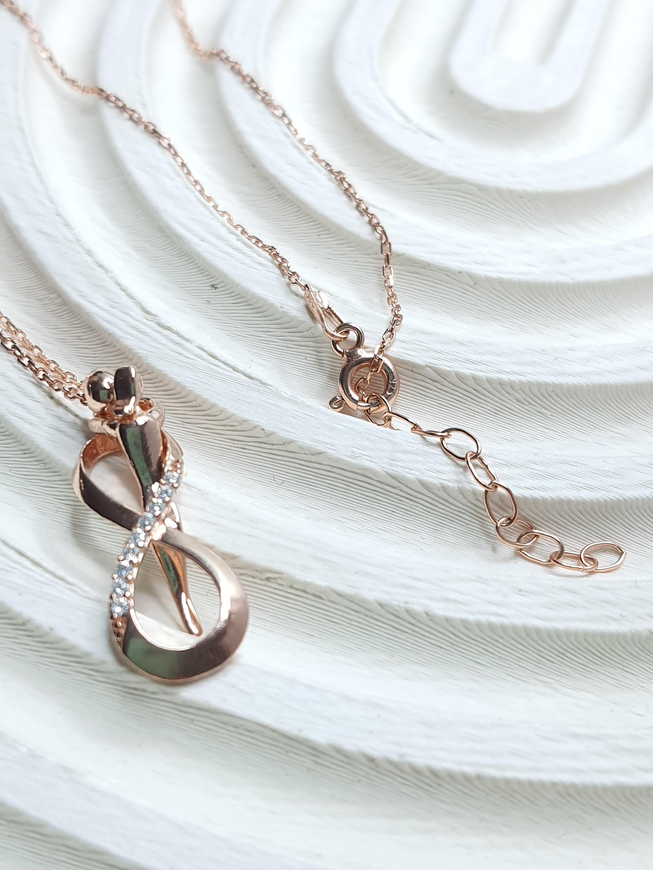 Couple Hugging Pendant Necklace, Silver Infinity Necklace, Friendship ...