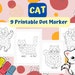 Cat Dot Marker Pages for Kids, Dot to Dot Coloring Pages, Funny Cats ...