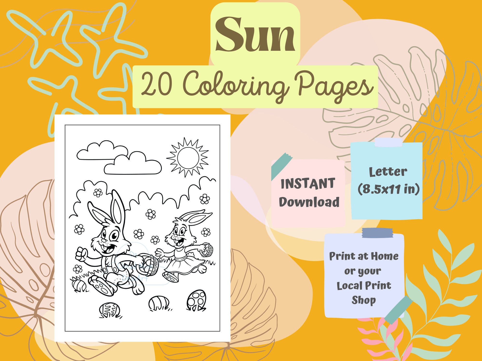 Sun Coloring Pages, Sun Coloring Book, Sun Coloring Sheets for Kids ...