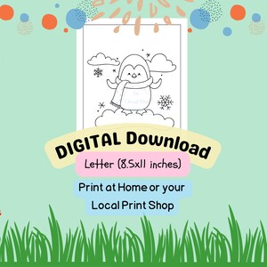 Penguin Coloring Pages, Cute Penguins Coloring Book for Kids, Adorable ...