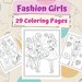 Fashion Girls Coloring Sheets, Fashion Girl Coloring Book for Kids ...