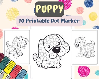 Cat Dot Marker Pages for Kids, Dot to Dot Coloring Pages, Funny Cats ...