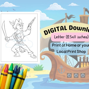 Pirate Coloring Pages, Pirates Coloring Book for Kids, Pirate Printable ...