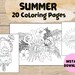 Summer Coloring Pages, Summer Fun Coloring Book for Kids, Teens ...