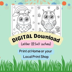 Owl Coloring Pages, Cute and Adorable Owl Coloring Book for Kids, Owl ...