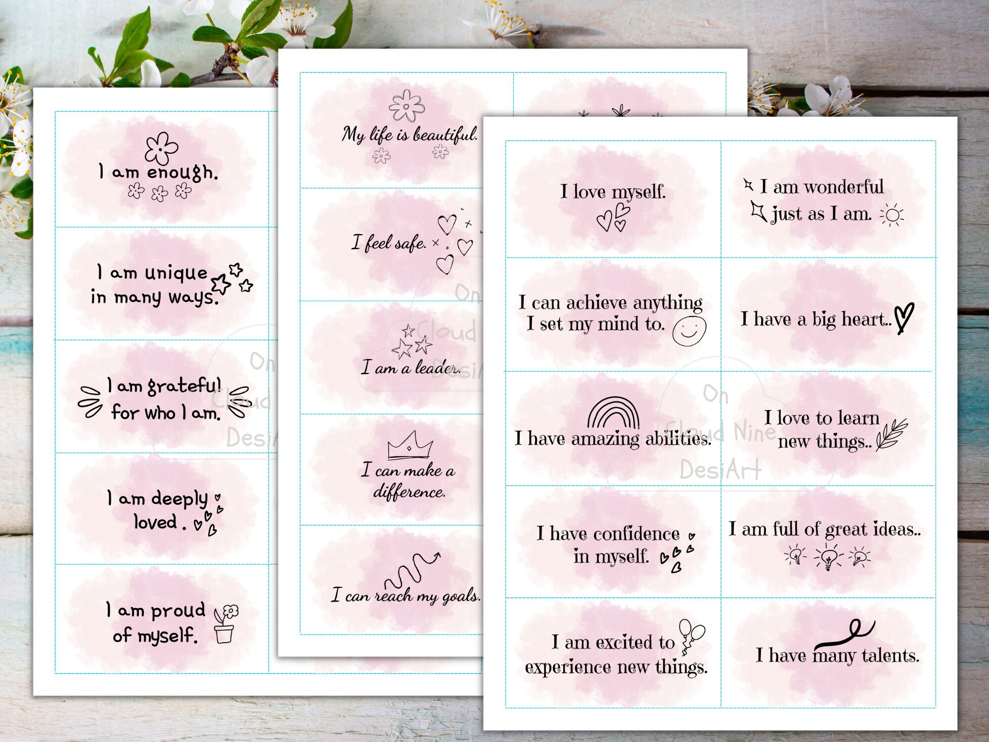 Lunch Box Notes Girls Printable Lunchbox Notes Kids Pink - Etsy