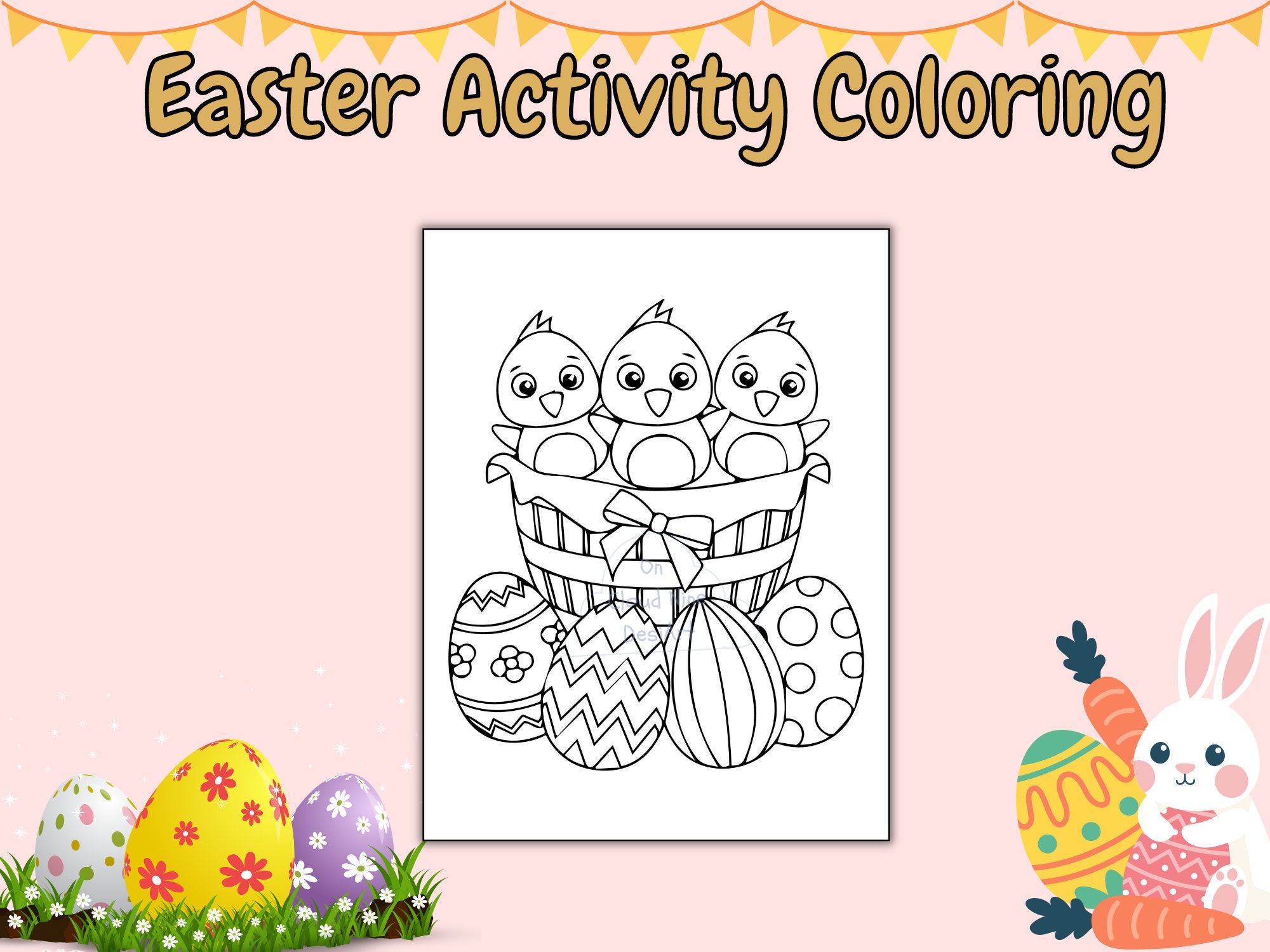 Easter Printable Coloring Pages for Kids, Boys, Girls Easter Bunny Egg ...