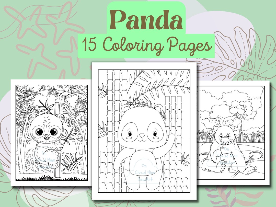 Panda Coloring Pages, Panda Coloring Book for Kids, Panda Printable ...