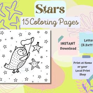 Stars Coloring Pages, Cute Stars Coloring Book, Star Coloring Sheets ...