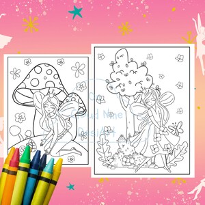 Fairy Coloring Pages, Fairy Coloring Book for Girls, Magical Fairy ...