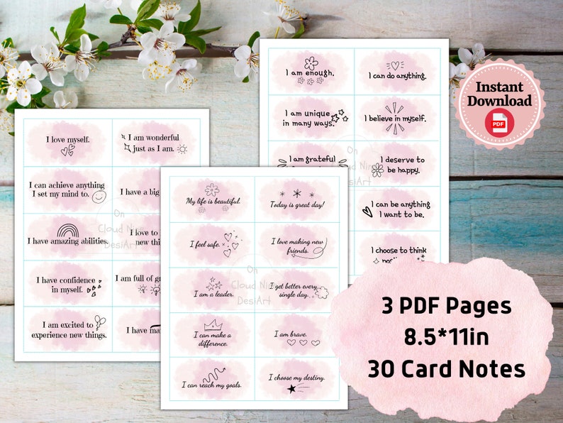 Lunch Box Notes Girls, Printable Lunchbox Notes Kids, Pink Minimalist ...
