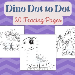 Dinosaur Tracing Pages for Kids, Dinosaur Dot to Dot Tracing Page ...