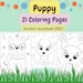 Puppy Coloring Pages, Cute Puppy Coloring Book for Kids, Doggies ...