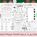 Kids Christmas Activity Printable Placemat, Christmas Coloring Placemat ...