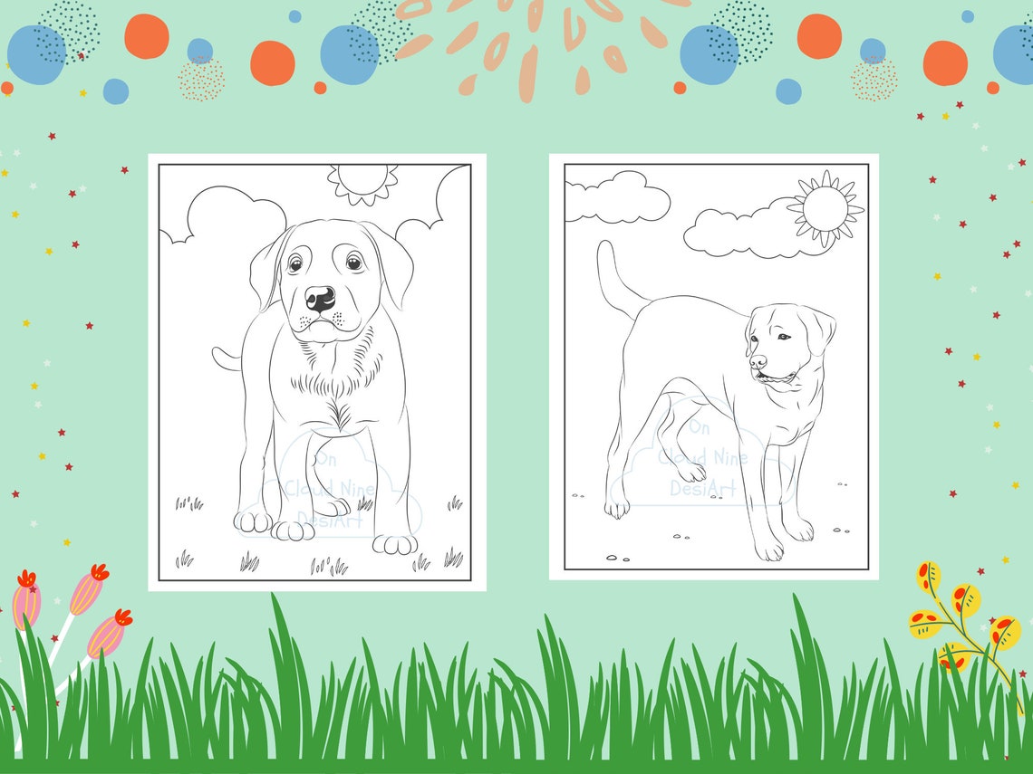 Puppy Coloring Pages, Cute Puppy Coloring Book for Kids, Doggies ...