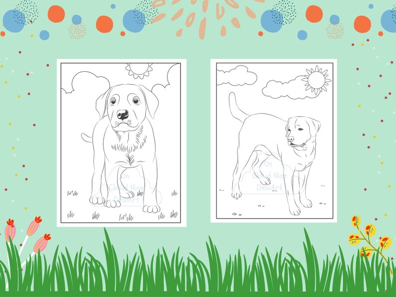 Puppy Coloring Pages, Cute Puppy Coloring Book for Kids, Doggies ...
