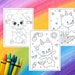 Kitten Coloring Pages, Cute Kitten Coloring Book, Printable Activity ...