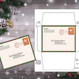 Letter to Santa Printable, Kids Christmas Wish List, Dear Santa Wish ...