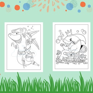 Sharks Coloring Pages, Cute Sharks Coloring Book for Kids, Sharks ...