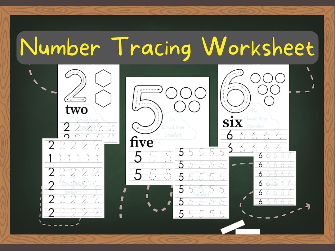 Math Number Worksheet Printable Writing Number Tracing Worksheet Pre ...