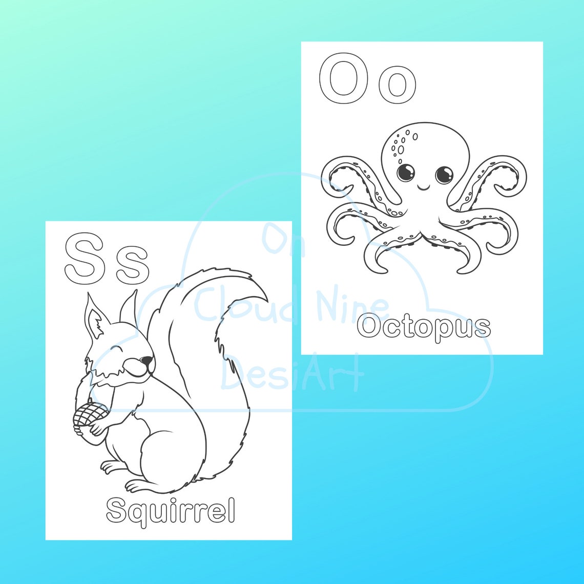 ABC Coloring Pages, Alphabet Animals Coloring Book, Printable Coloring ...