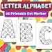 Alphabet Dot Marker Pages for Toddlers Kids, Dot to Dot Alphabet ...