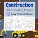 Construction Trucks Coloring Pages, Heavy Equipment Coloring Book Boys ...