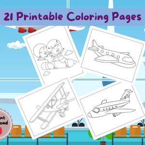 Planes Coloring Pages, Airplanes Coloring Book for Kids, Planes ...