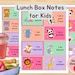 Printable Lunchbox Notes for Kids, Kindergarten Positive Affirmation ...