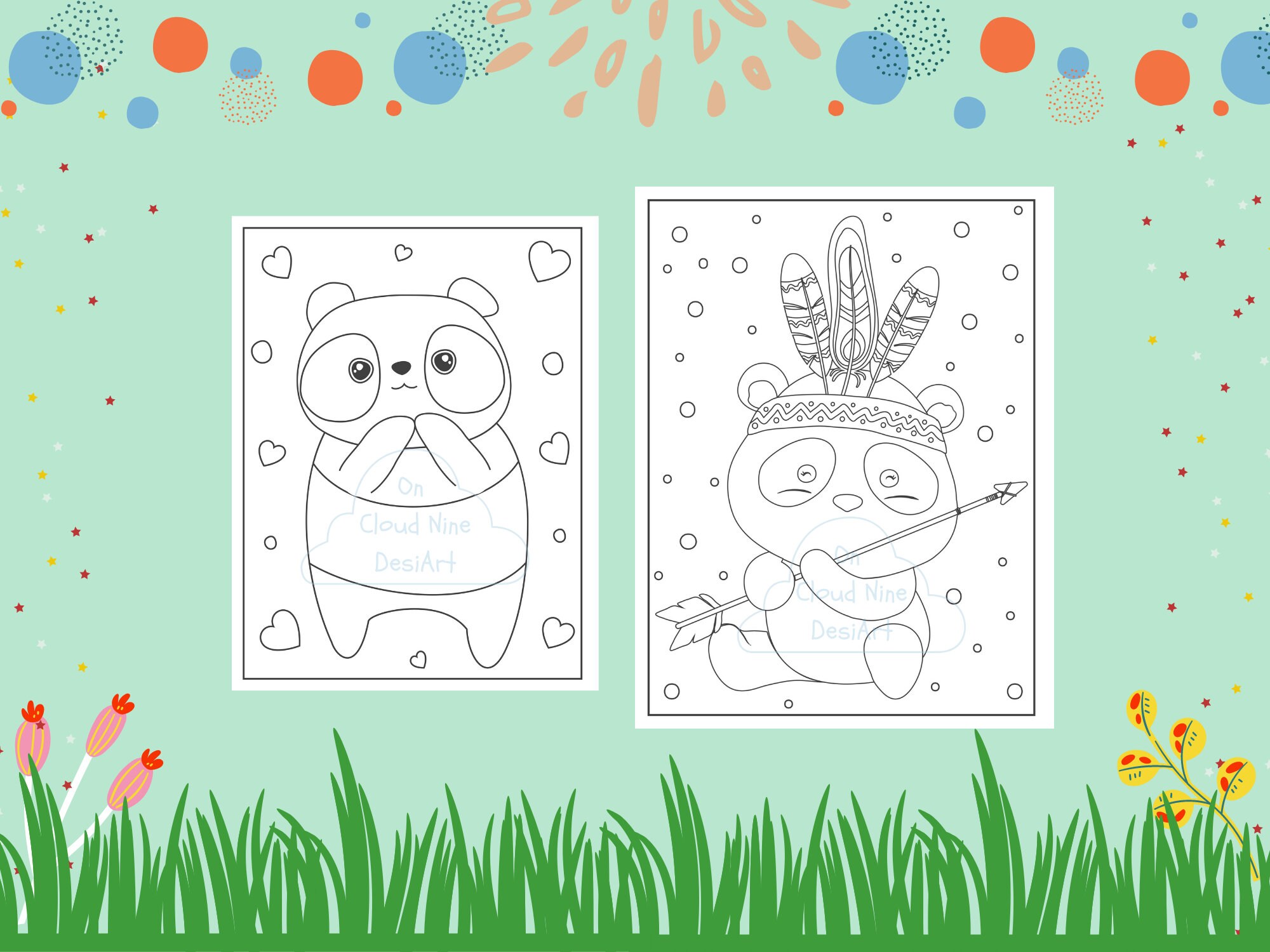 Cute Panda Coloring Pages for Kids, 21 Printable Activity Sheets ...