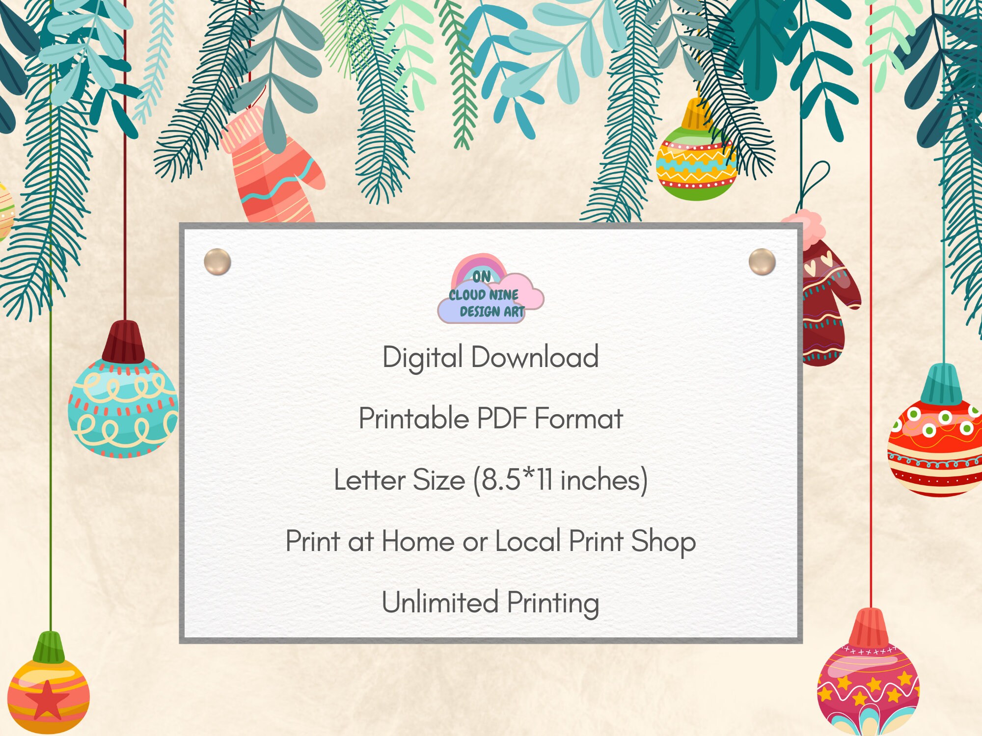 Printable Christmas Coloring Pages for Kids, Holiday Coloring Activity ...