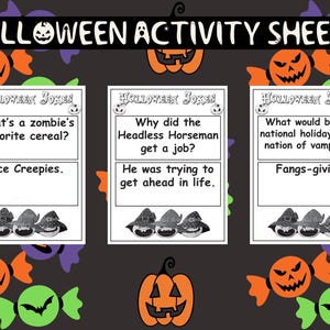 Halloween Activity Book Bundle, Printable Halloween Games for Kids ...