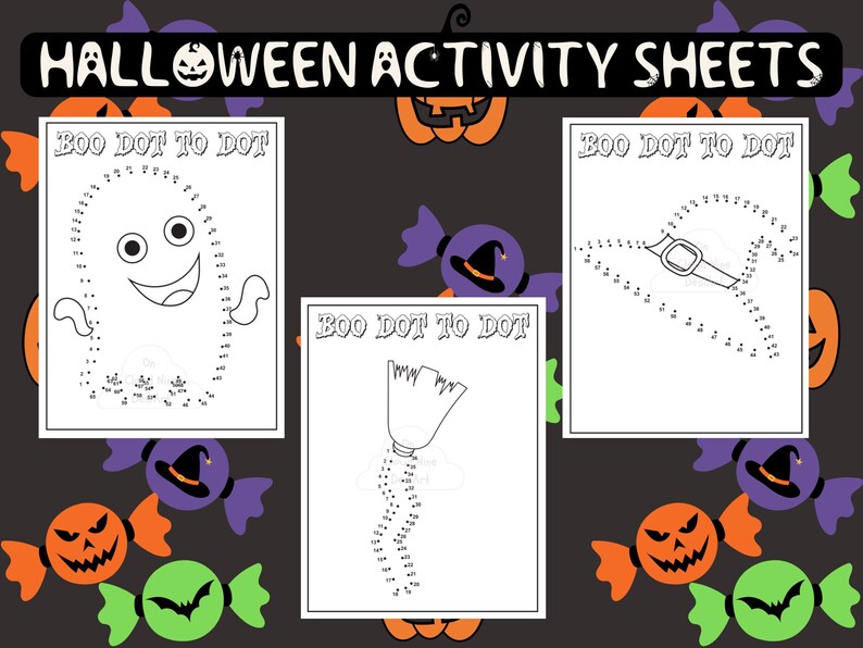 Halloween Activity Book Bundle, Printable Halloween Games for Kids ...