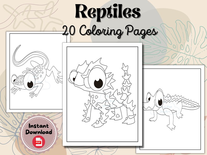 Reptile Coloring Pages, Reptile Coloring Book, Reptile Printable ...