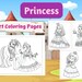 Princess Coloring Pages, Princess Coloring Book for Girls, Princess ...