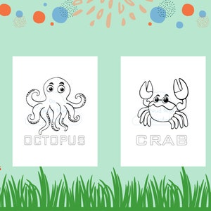 Sea Animals Coloring Pages, Under the Sea Animals Coloring Book for ...