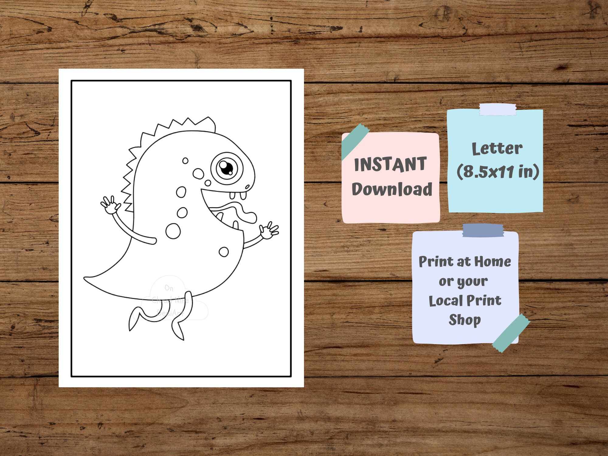 Halloween Monster Coloring Book, Monsters Colouring Pages for Kids ...